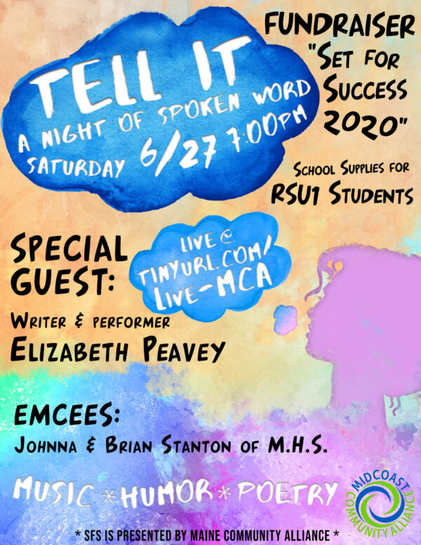 TELL IT! A NIGHT OF SPOKEN WORD & STORYTELLING – Midcoast Youth Center