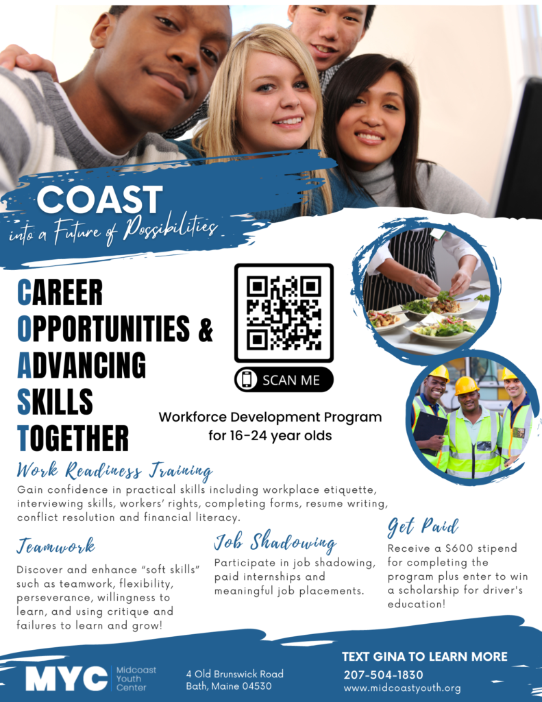Workforce Development (16-24) - Midcoast Youth Center