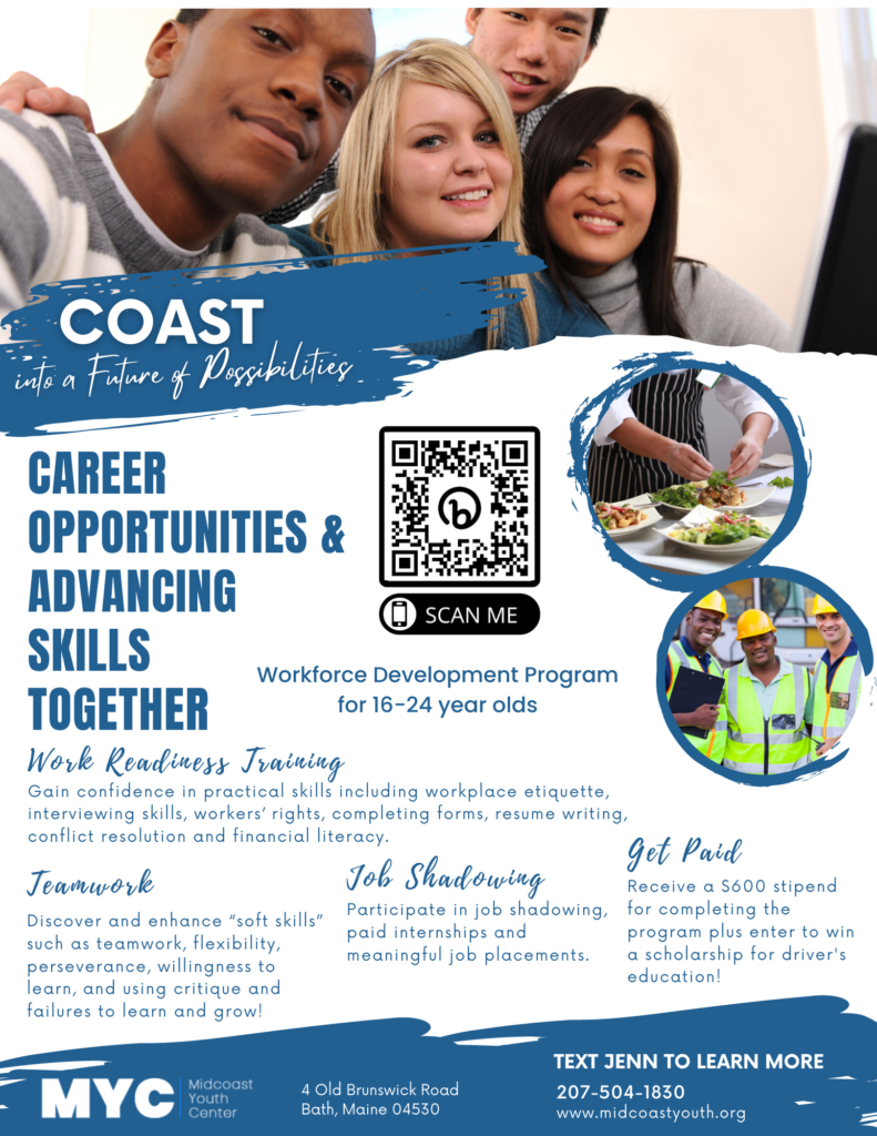 Workforce Development (16-24) – Midcoast Youth Center